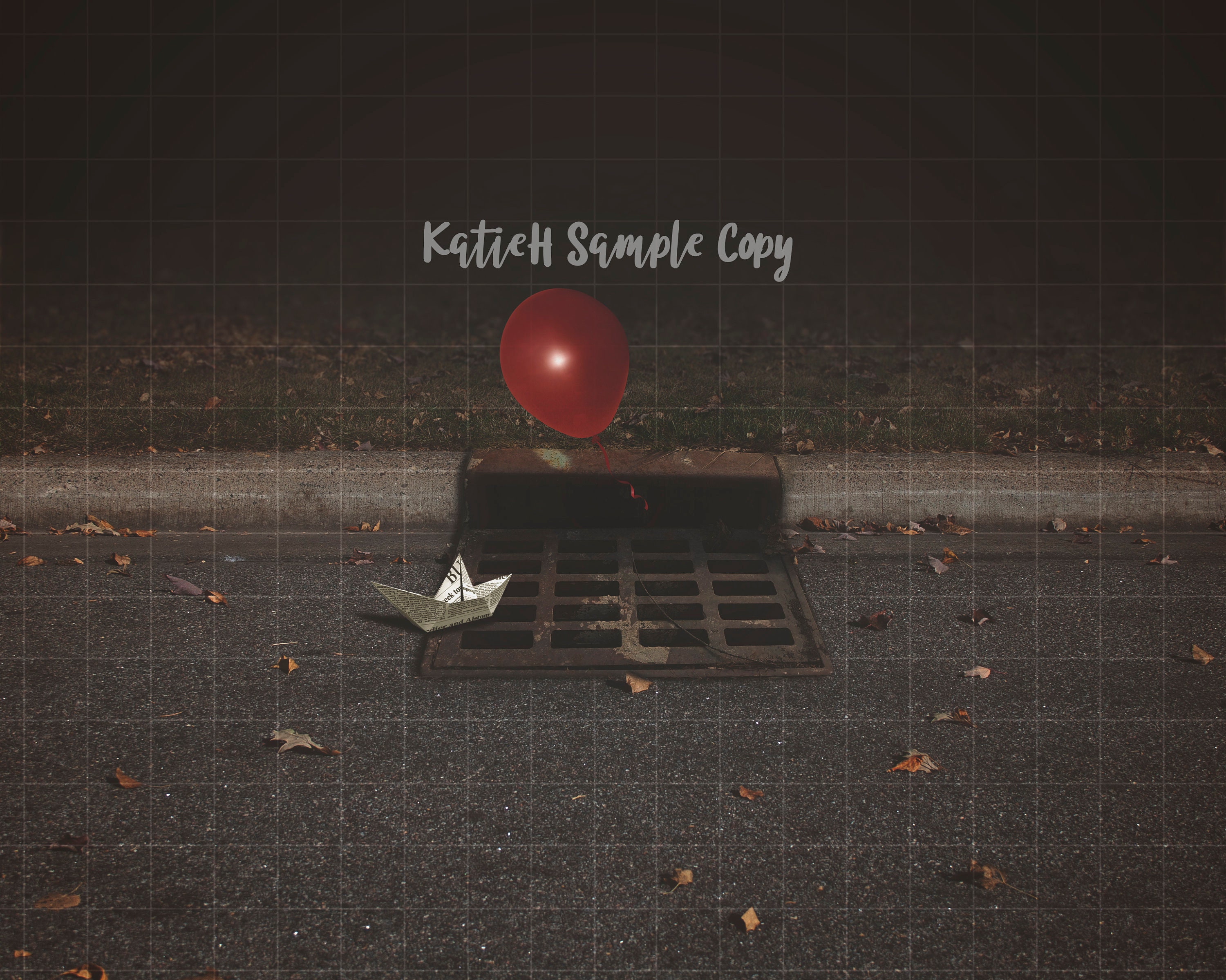 IT Halloween Clown Digital Backdrop Background Inspired - Etsy