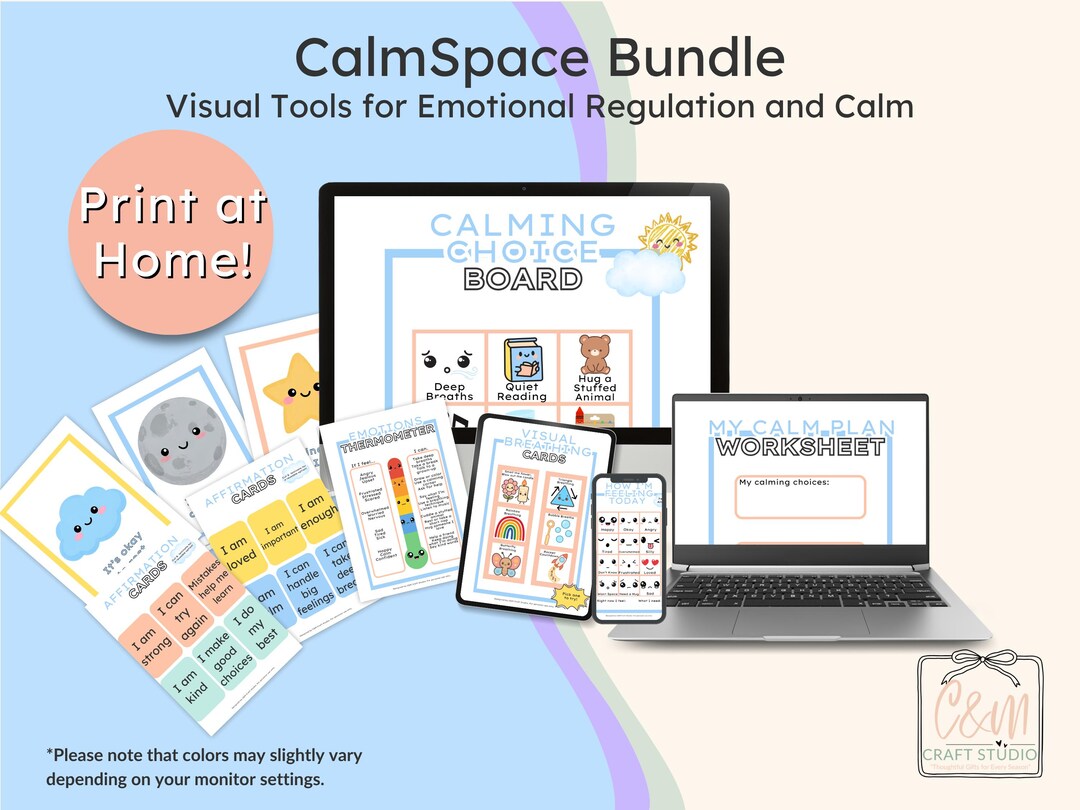 Calmspace Emotional Regulation Bundle for Kids | 10-page Printable ...