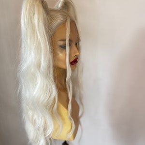 E-girl High Half Bunches Lace Front Wig | Blonde Mermaid Waves Wig ...