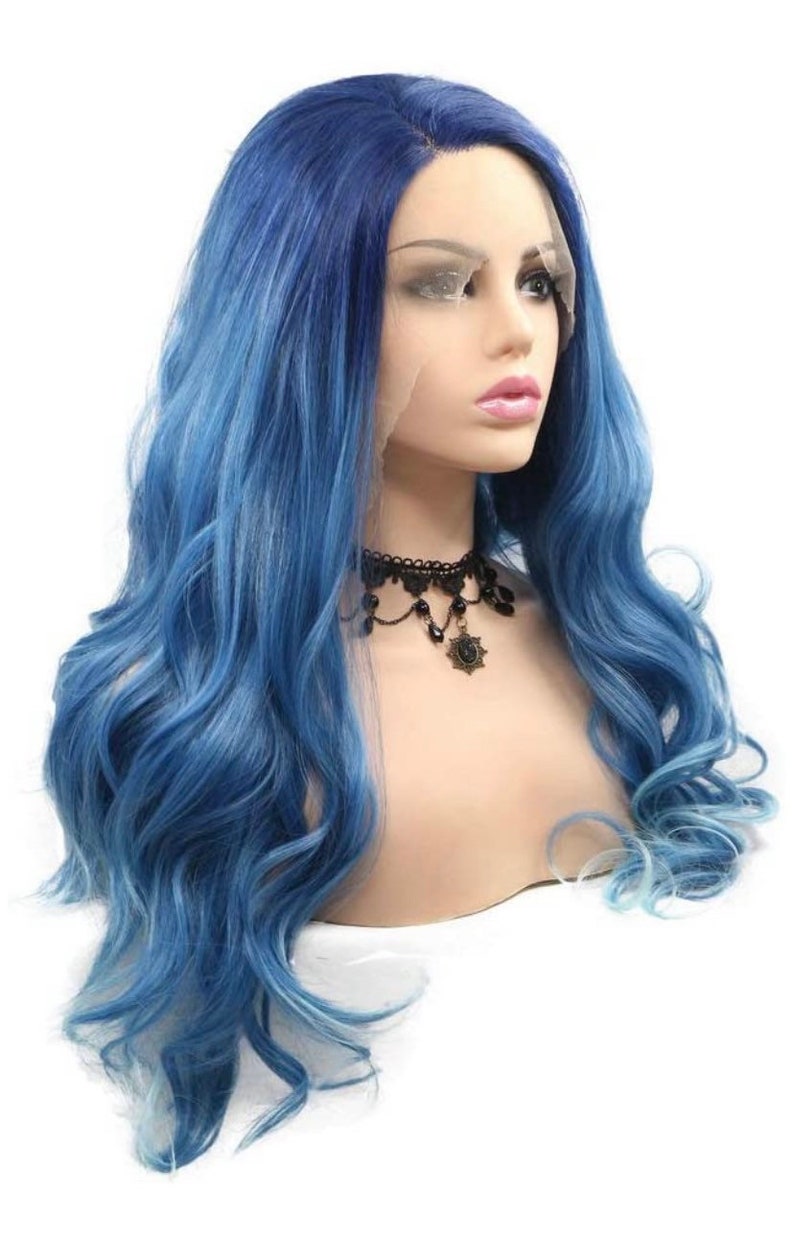 Lady Gaga Enigma Balayage Blue Wig Lady Gaga Lace Front Wig - Etsy New ...