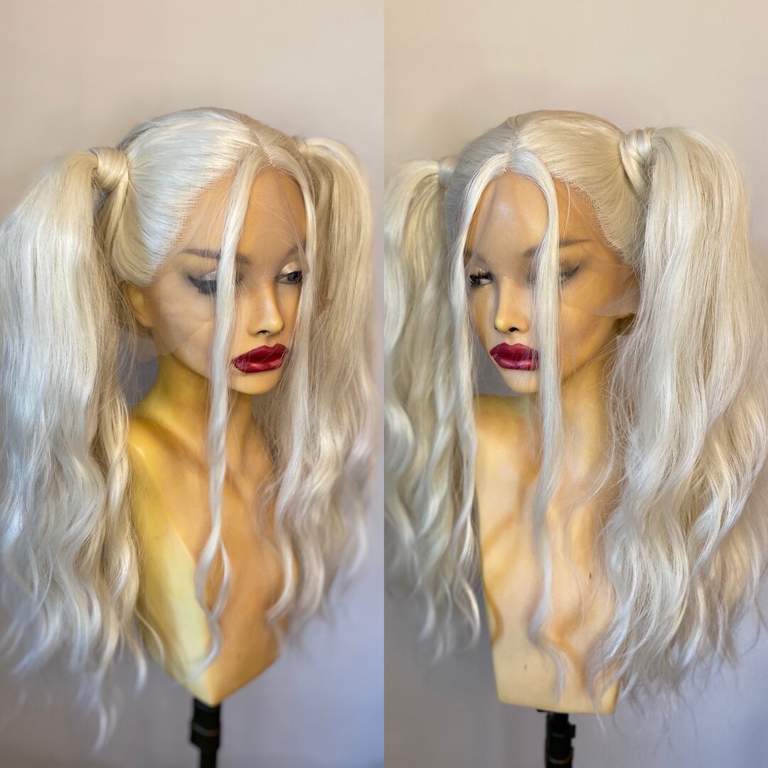 High Bunches Lace Front Wig | Blonde Mermaid Waves Wig | Festival Lace ...