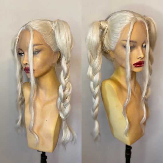 High Pigtails Lace Front Wig Blonde Mermaid Waves Wig Festival Lace Front Wig Drag Queen Wig Cosplay Wig Costume Wig Best Seller Etsy UK