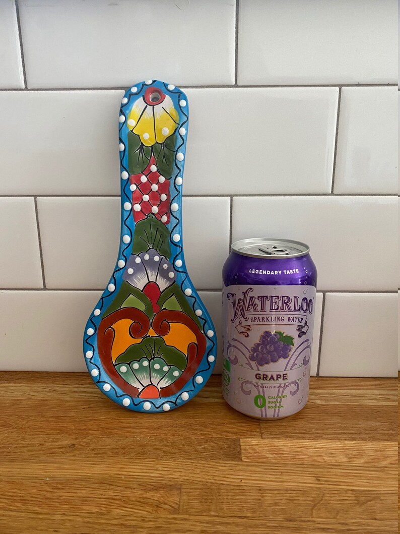 Hand Painted Spoon Rest Traditional Mexican Talavera Pottery - Etsy