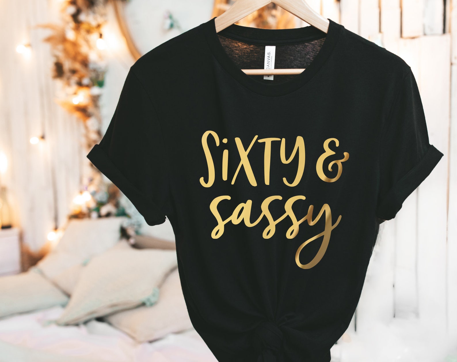 60th Birthday Shirt Sixty And Sassy Unisex Crew Neck T Shirt Etsy Uk
