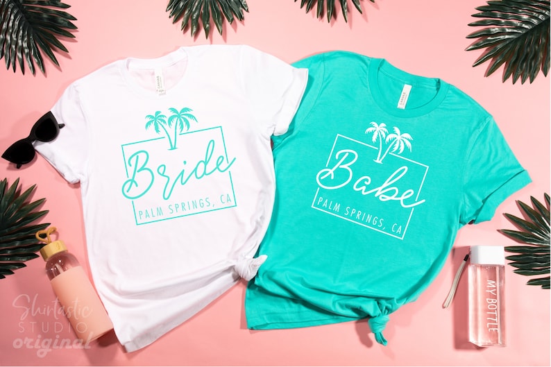 Bachelorette Party Shirts Palm Springs Unisex Crew Neck T - Etsy