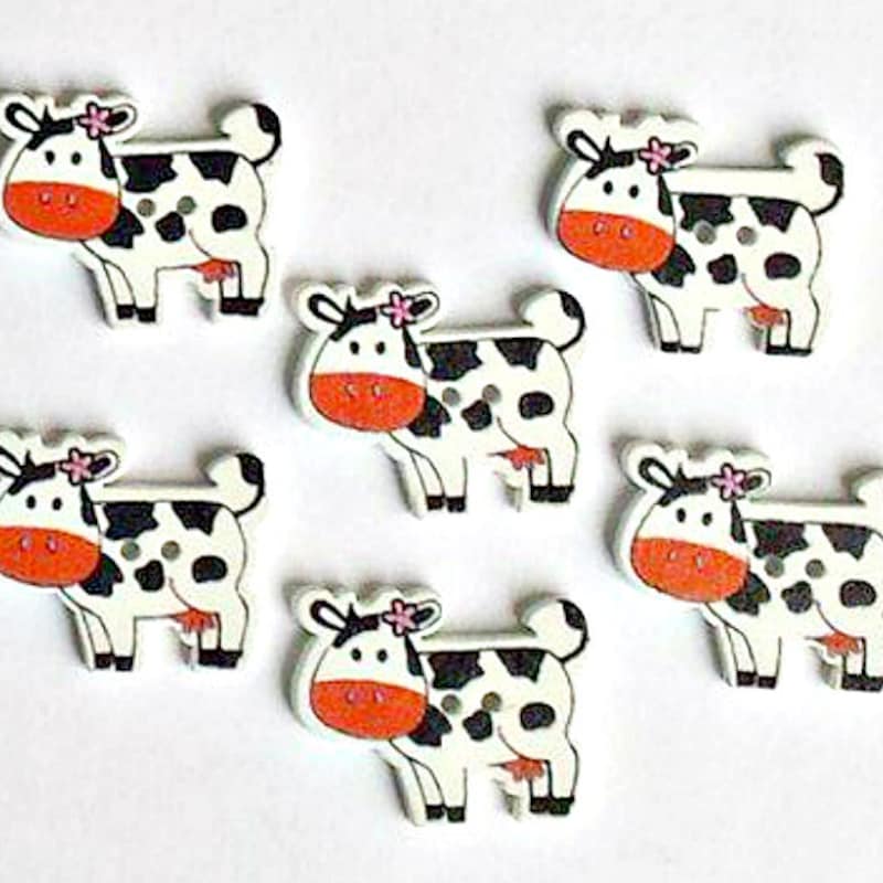 Cow Buttons - Etsy
