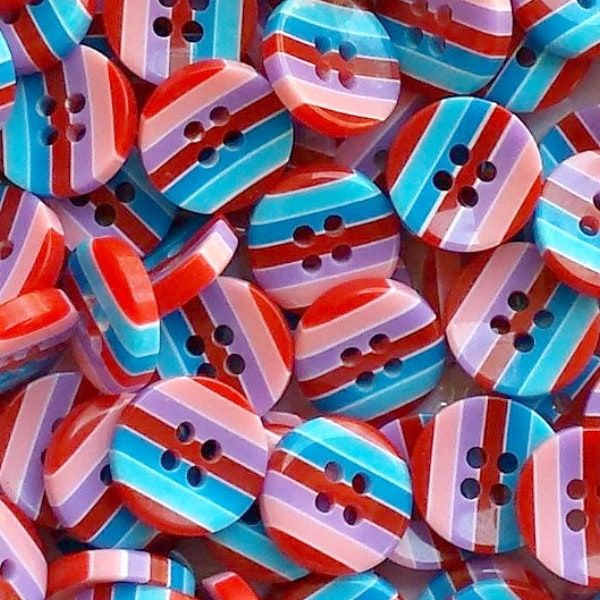 Striped Buttons - Etsy