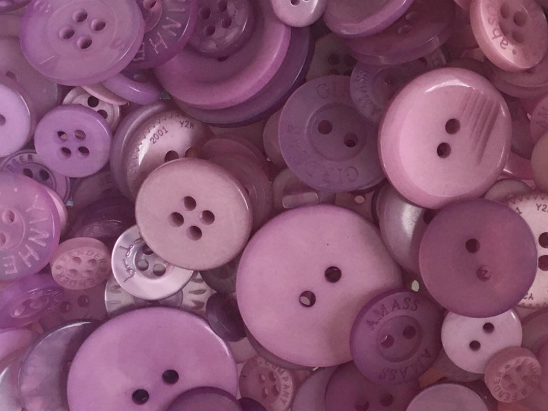 50 Mixed Purple Buttons Sewing Buttons Mixed Sizes Mixed Shades Shirt ...