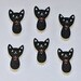 6 Black Cat Buttons Sewing Buttons Halloween Buttons Kids Craft 27mm ...