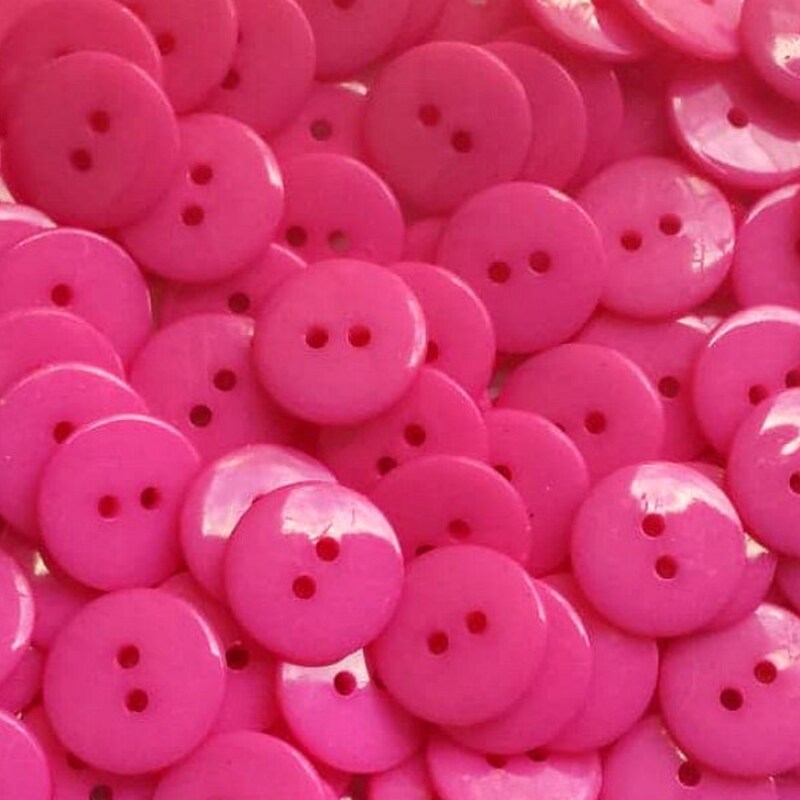 Hot Pink Button - Etsy