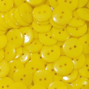 20 Yellow Round Resin Buttons Craft Buttons Sewing Buttons | Etsy