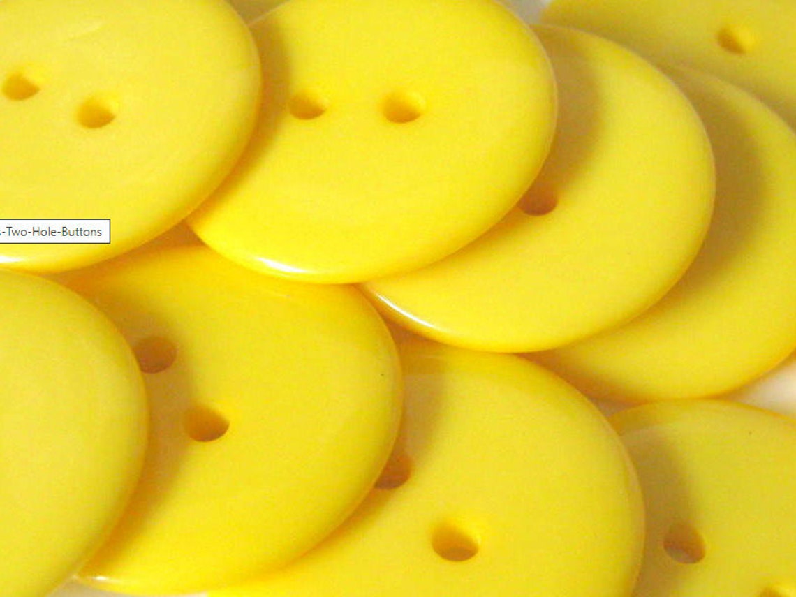 20 Yellow Round Resin Buttons Craft Buttons Sewing Buttons | Etsy