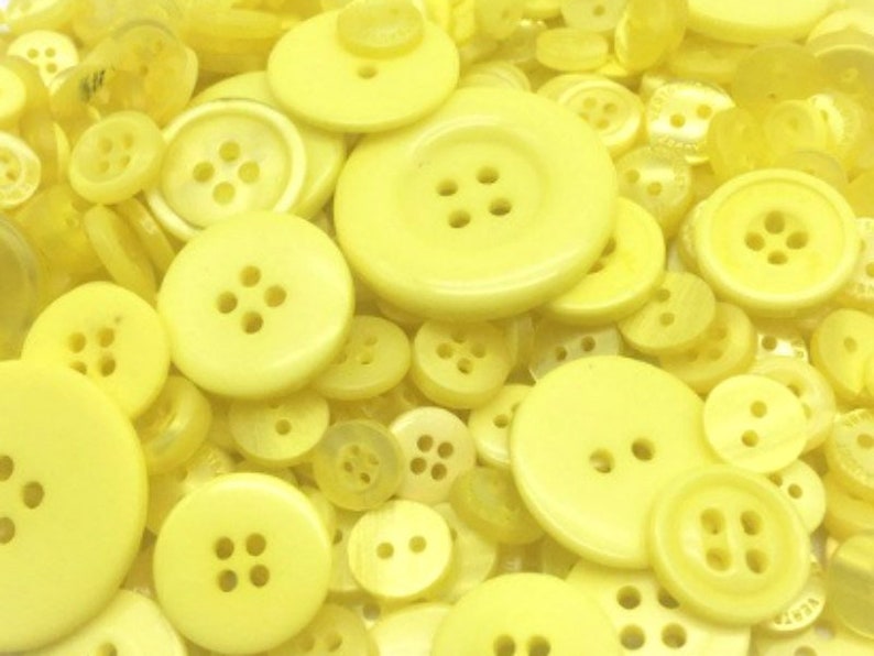 50 Mixed Yellow Buttons Sewing Buttons Mixed Sizes Mixed - Etsy Canada