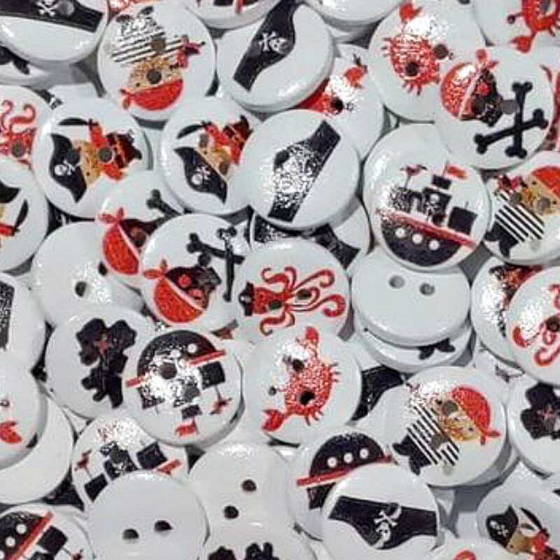 Pirate Buttons - Etsy