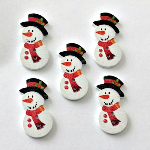 Snowman Buttons - Etsy