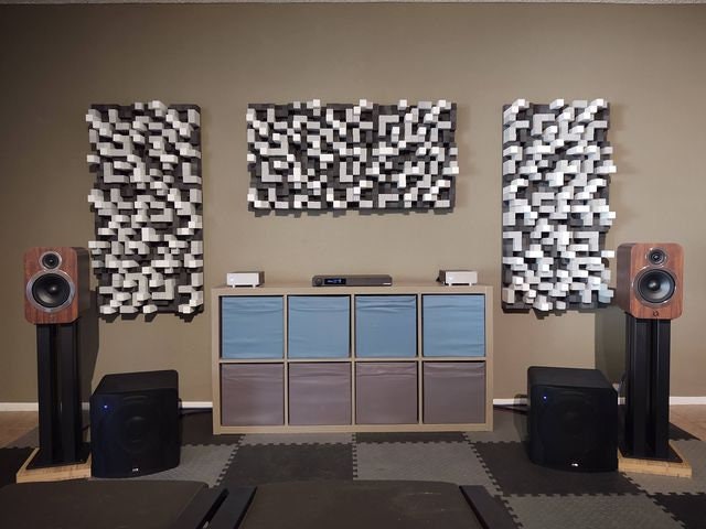 Ceiling Acoustic Skyline Sound Diffuser Studio Treatment Panel Wall Art ...