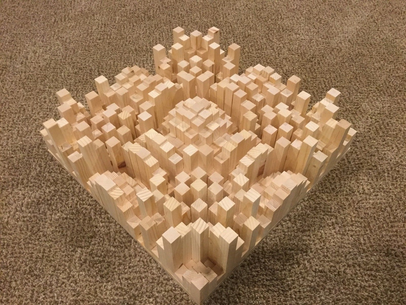 HUGE 34.5" DIY Acoustic N23 Skyline Sound Diffuser With Extra Depth for ...