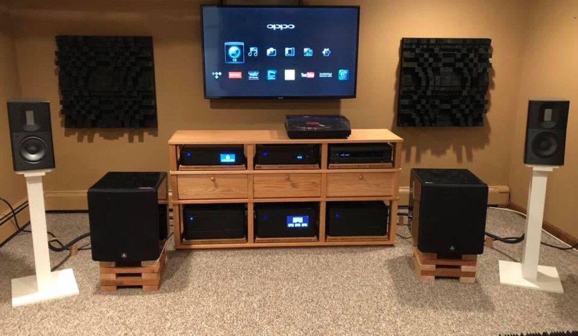 HUGE 35" DIY Acoustic N23 Skyline Sound Diffuser Wood Treatment Panel ...