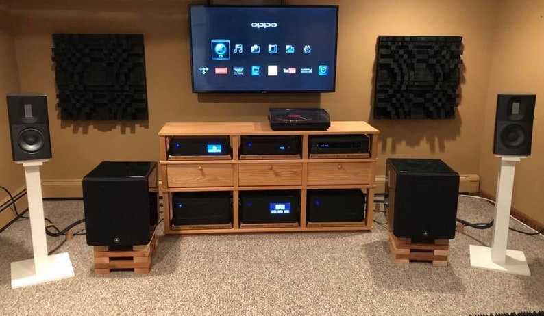 HUGE 35" DIY Acoustic N23 Skyline Sound Diffuser Wood Treatment Panel ...