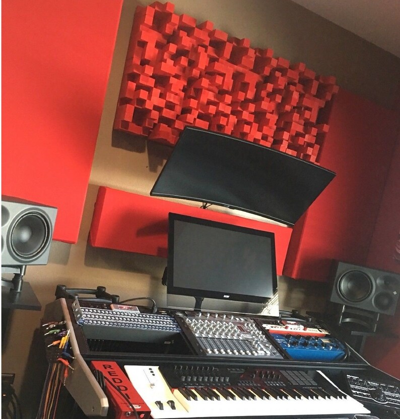 Acoustic Skyline Sound Diffuser Diffusor Wood Studio Treatment Panel ...