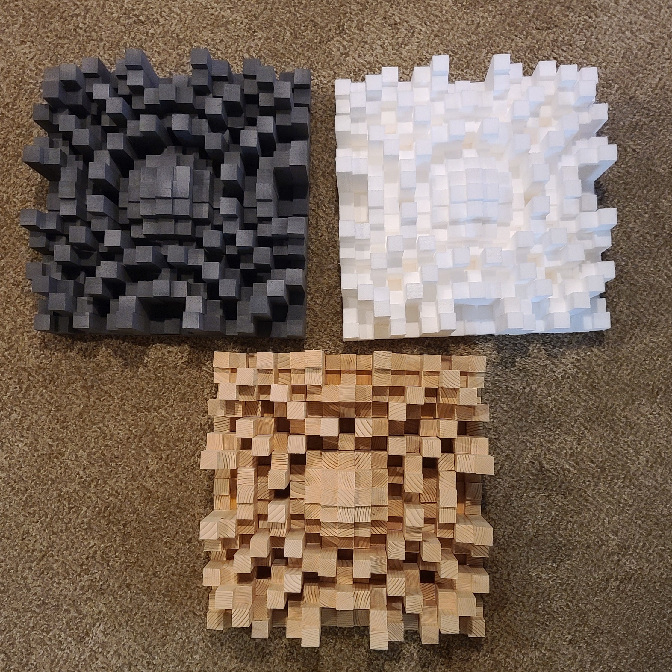 DIY 17x17 Acoustic N17 QRD Skyline Sound Diffuser Diffusor Treatment ...