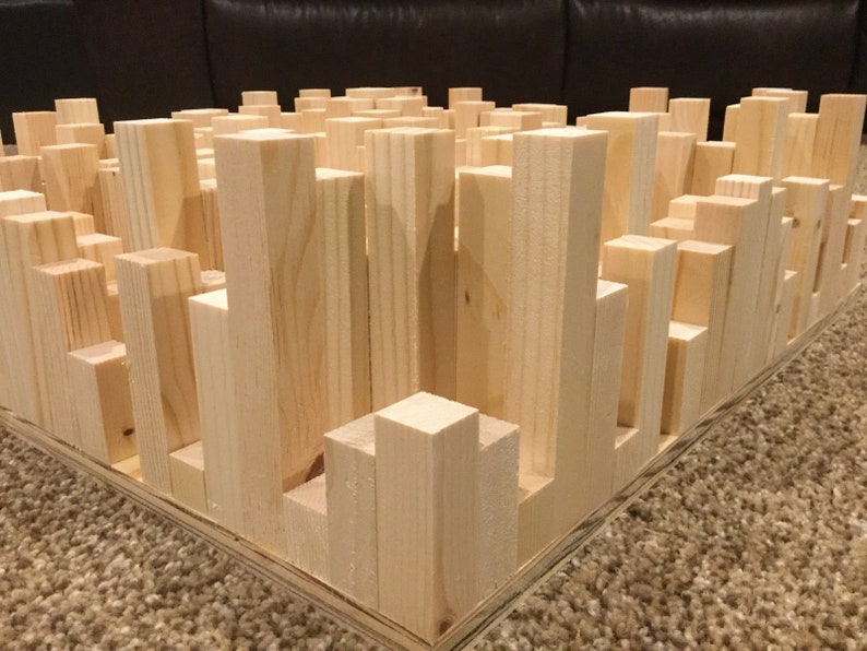 HUGE 35" DIY Acoustic N23 Skyline Sound Diffuser Wood Treatment Panel ...