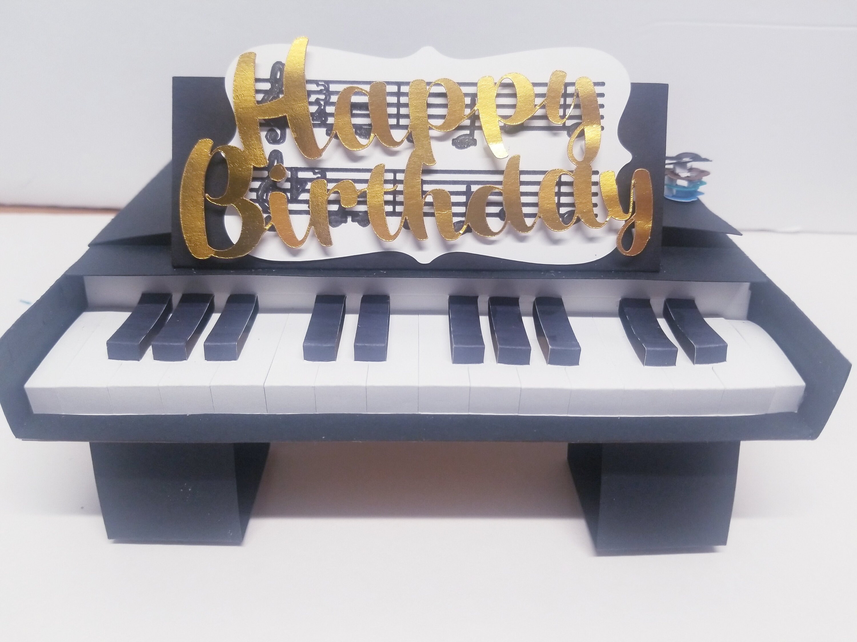 Happy Birthday Piano Pop-up Card With Envelope 3D Piano - Etsy