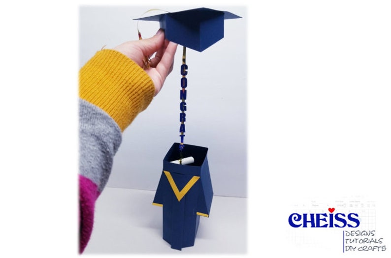 3D Graduation Gift Box SVG | Congrats Gown, Cap (digital Download) - Etsy