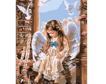 Paint by Number Angel - Etsy