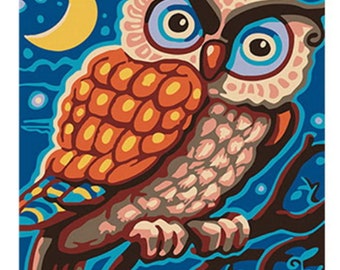 Paint by Number Owl - Etsy