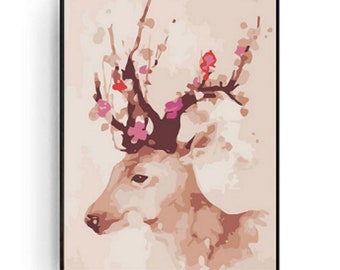 Paint by Number Elk - Etsy
