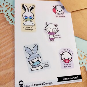 Wear a Mask Sticker Sheet - Etsy