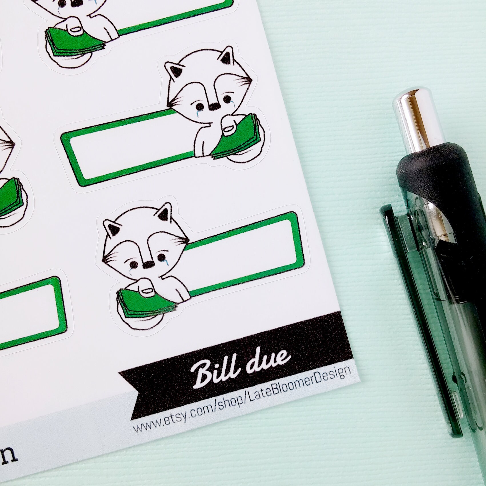 Bill Due Sticker/payment Day/paying Bills/functional - Etsy