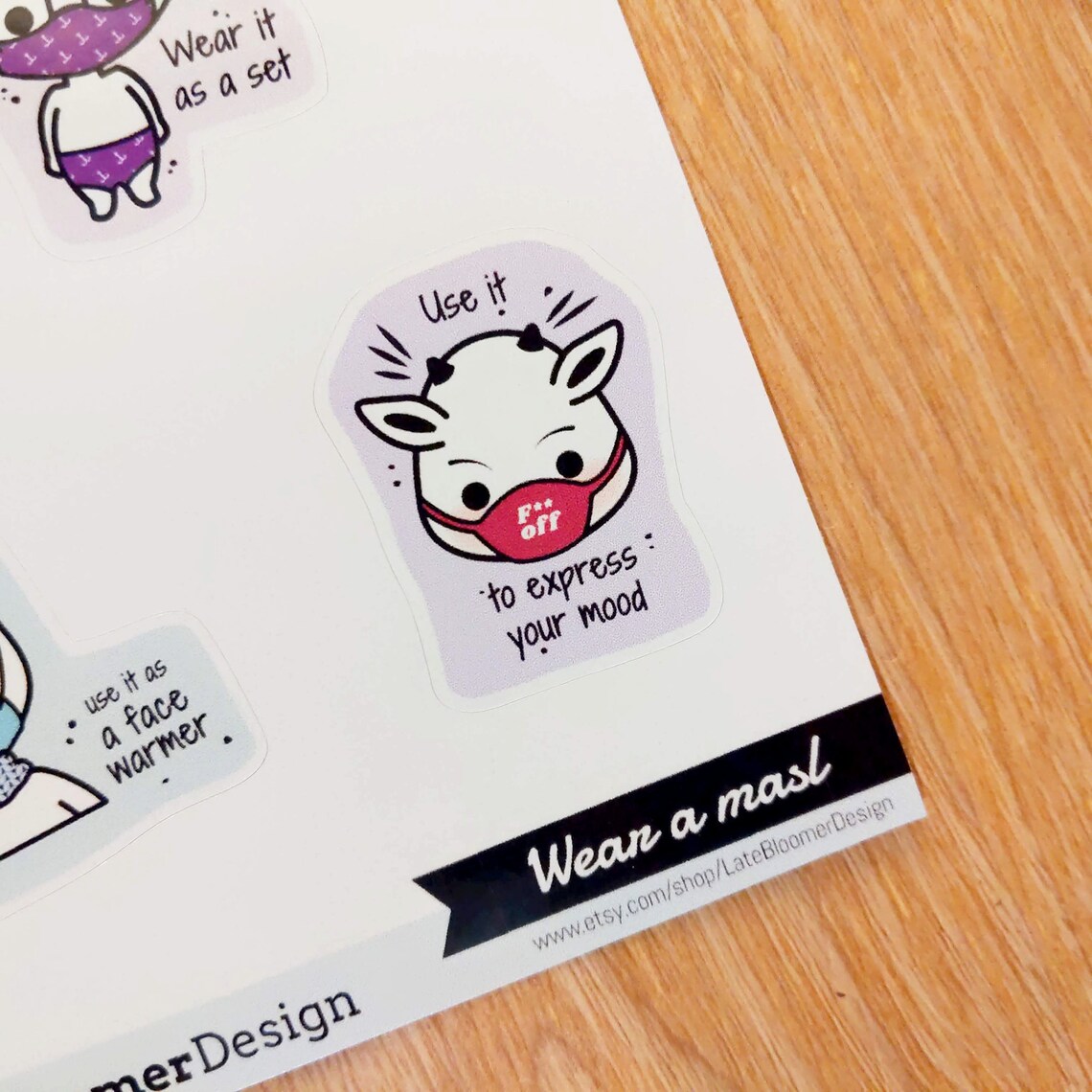 Wear a Mask Sticker Sheet - Etsy