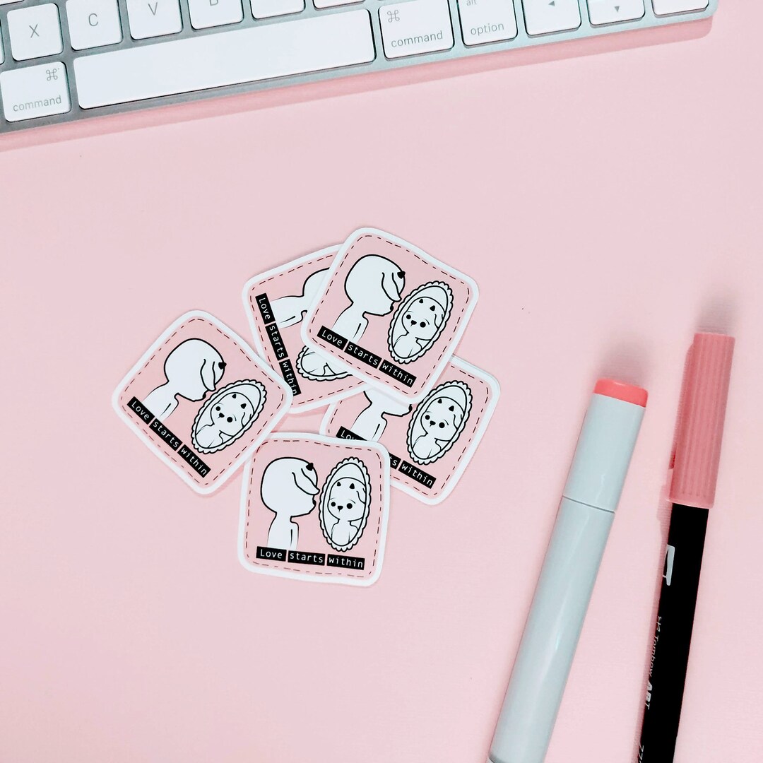 Self Love Die Cut, Self Care, Positive Stickers, Manifest Positivity ...