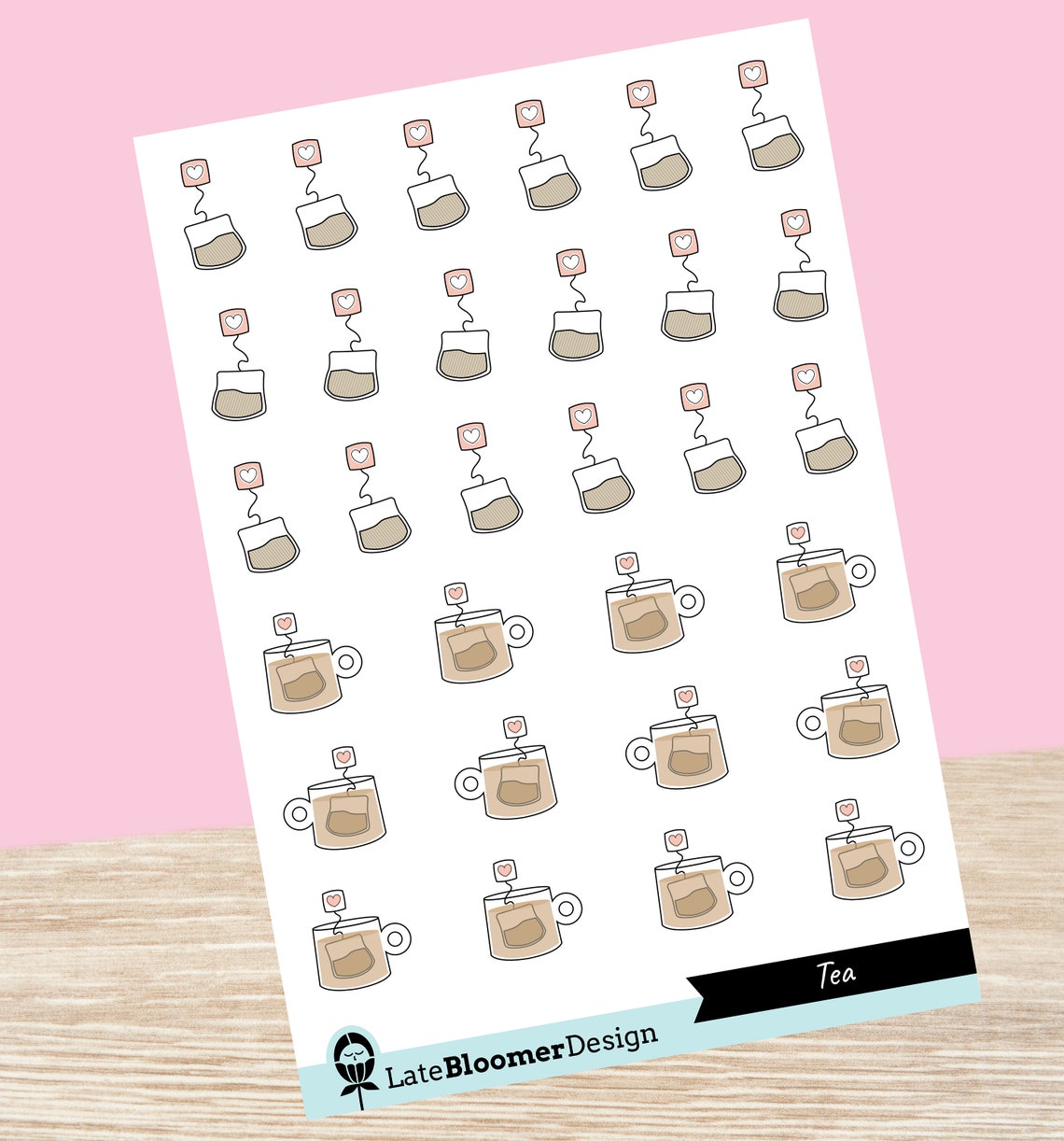 Cup of Tea Stickers Tea Bag Relaxing Tea Herbal Tea - Etsy