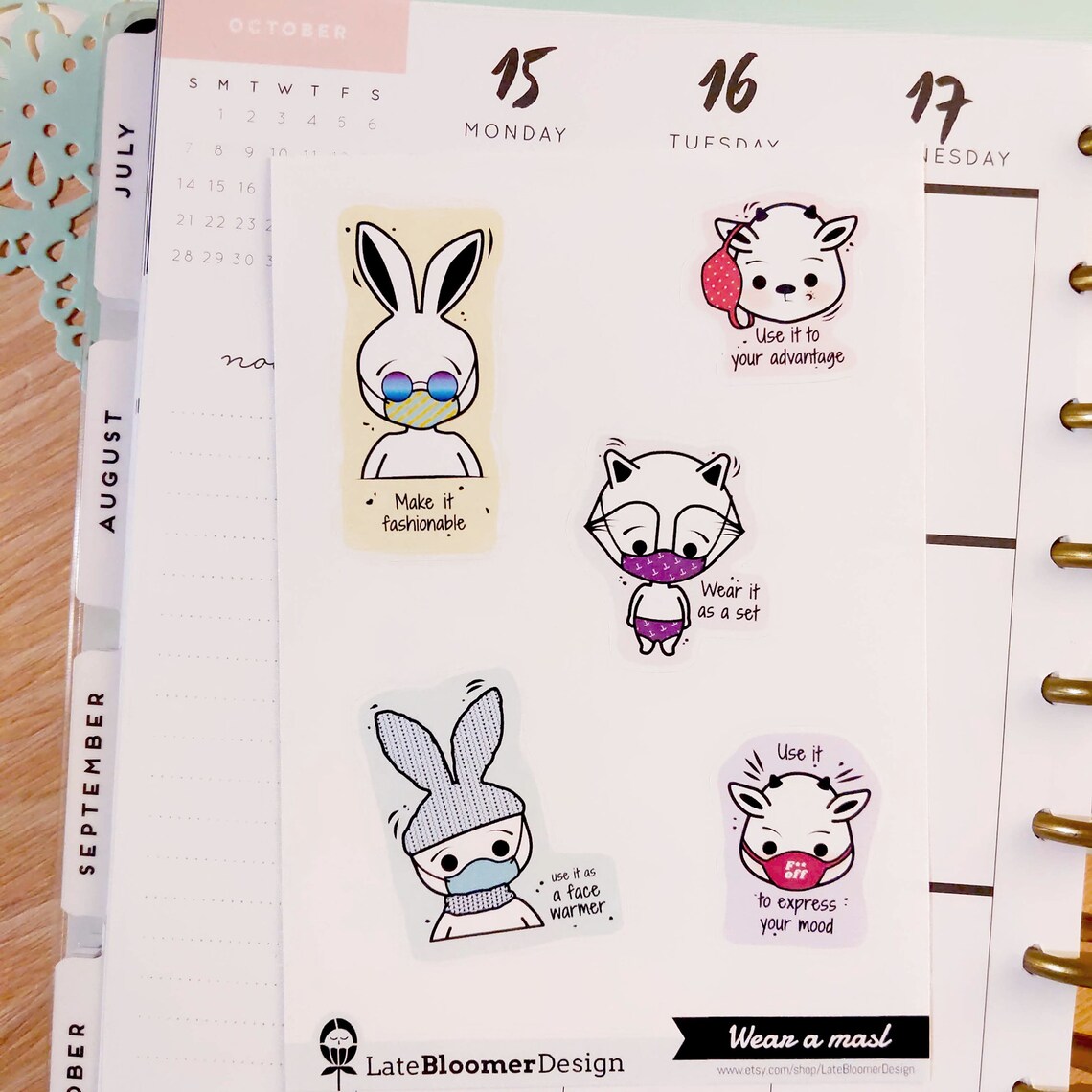 Wear a Mask Sticker Sheet - Etsy