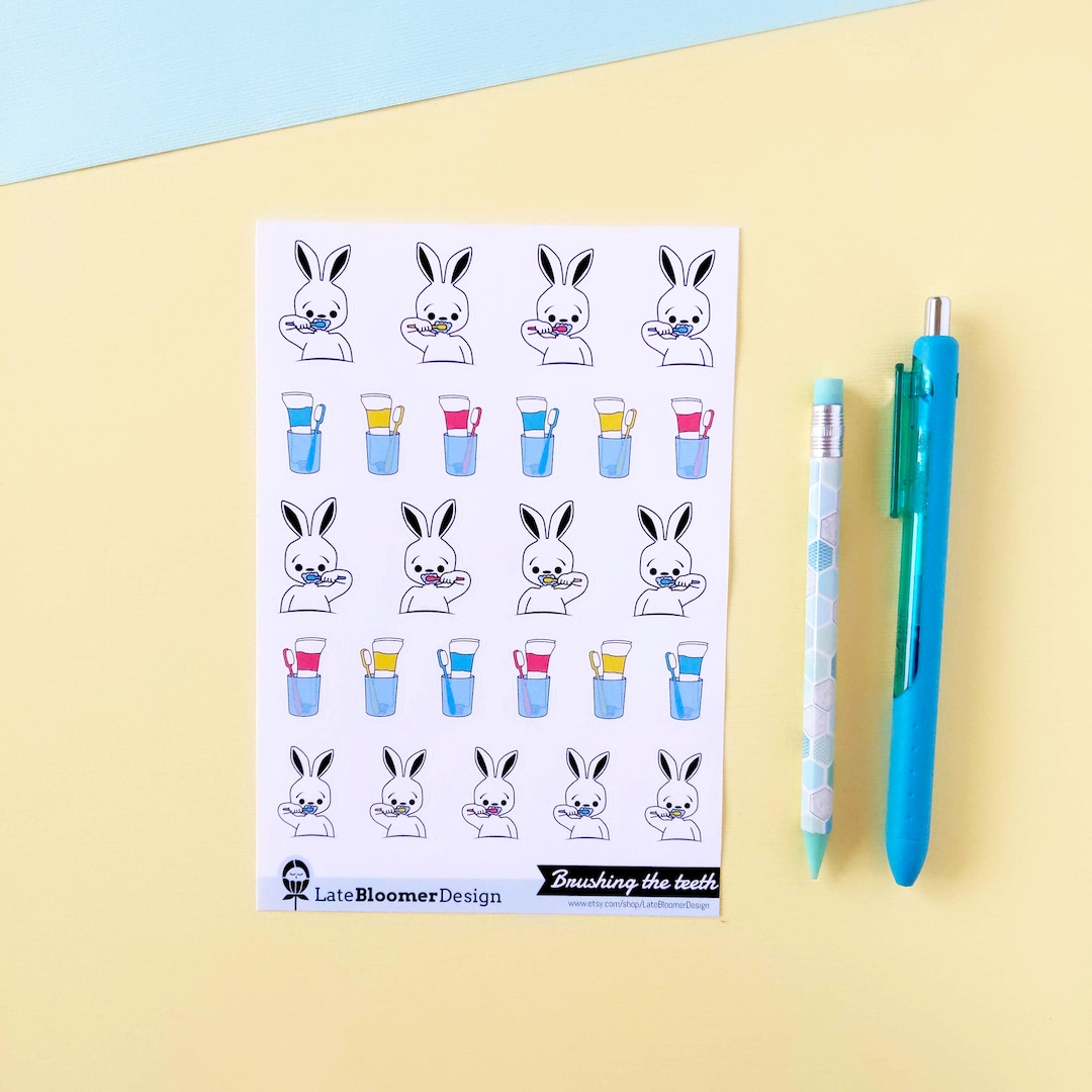 Brushing Teeth Sticker/teeth Cleaning/functional Stickers/tooth Paste ...