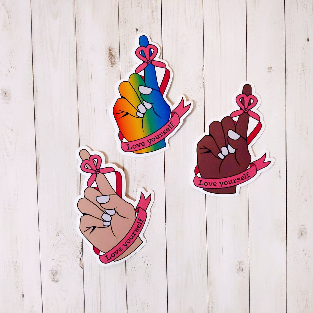 Love Yourself Decal, Self Love Sticker, Hand Sticker, Remainder Sticker ...