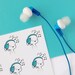 Headphones Planner Sticker/music Notes Sticker/listen to Music/happy ...