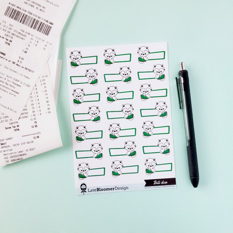 Bill Due Sticker/payment Day/paying Bills/functional - Etsy