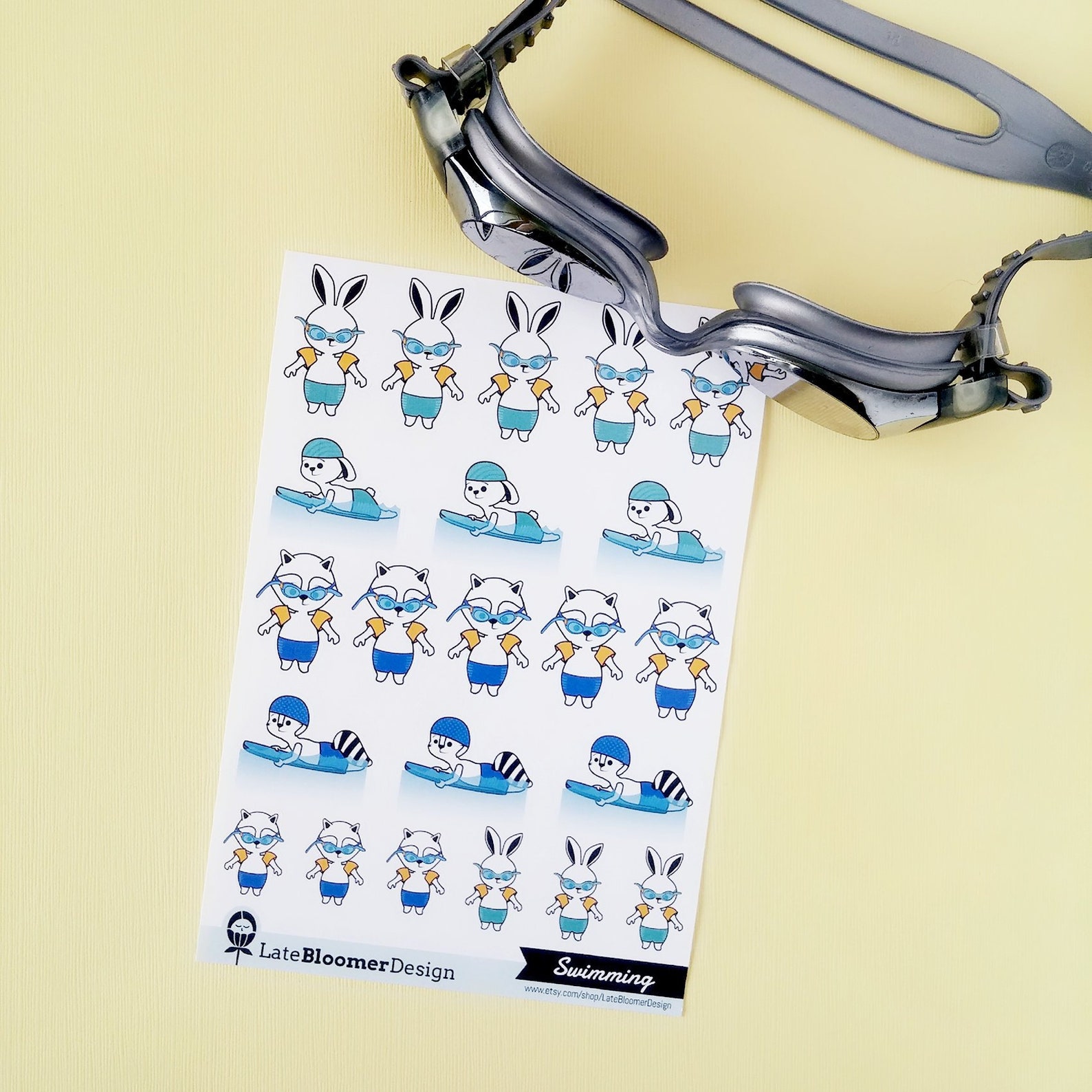 Swimming Lessons Stickers/swim Stickers/functional Stickers/happy ...