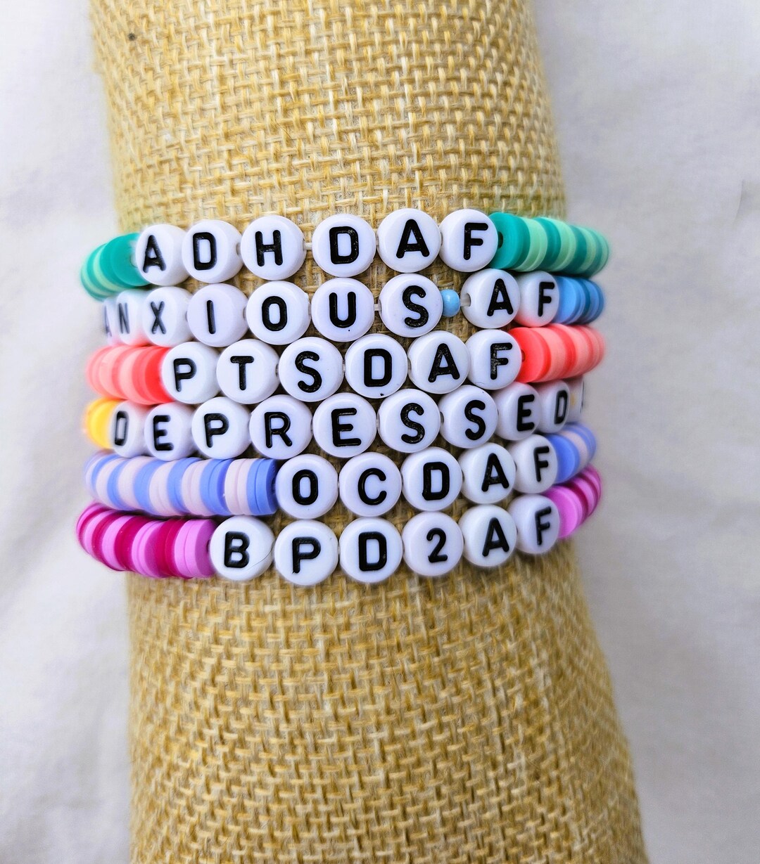 Mental Health Bracelets - Single or Stack - Kandi Mentals Friendship ...