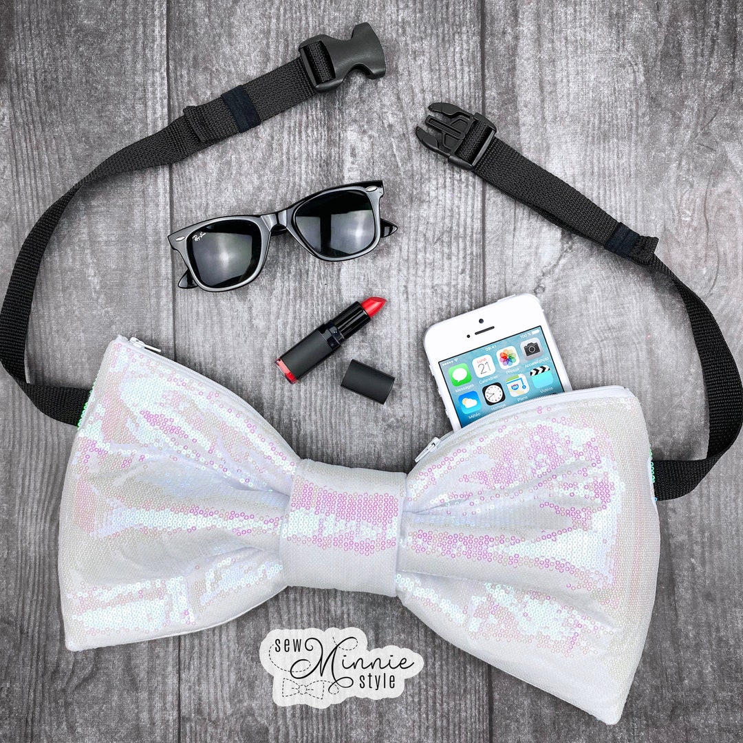 Bow Fanny Pack - Iridescent White Sequin - Etsy