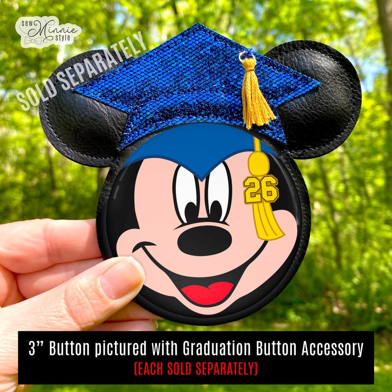 3" Button - 2026 Graduation Mickey - Etsy