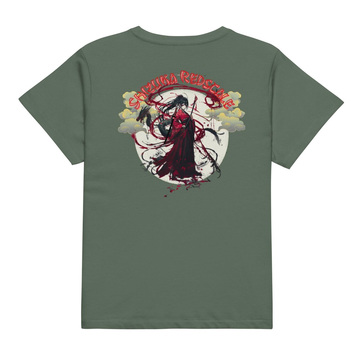 Shizuka Redscale Warrion Anime - Unisex High-waisted T-shirt - Etsy