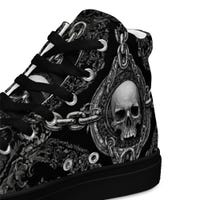 Genuine CONVERSE CHUCK 70 CLASSIC Black With Skull & Chains Sneakers ...