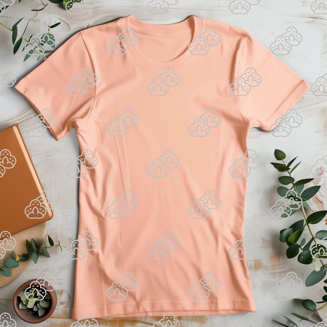 Unisex, Peach T-shirt Mockup Template - Etsy