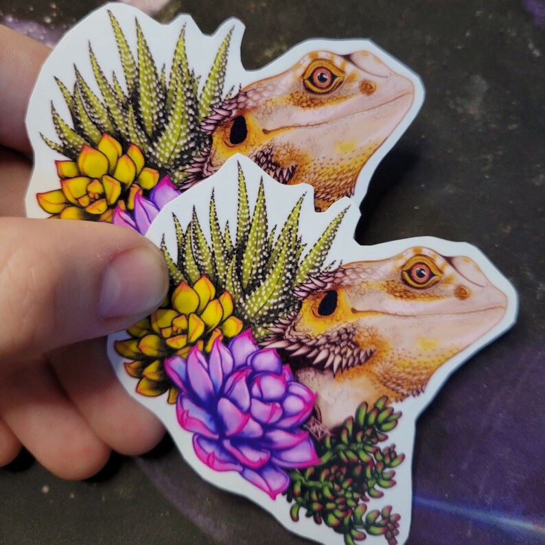 Bearded Dragon Sticker custom Name - Etsy