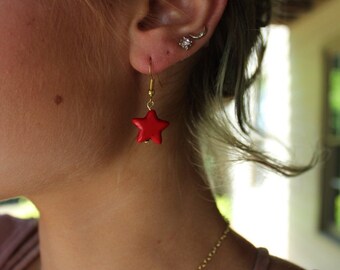 BULK 50pc red Star Charms in Antique Silver BC1600 - Etsy